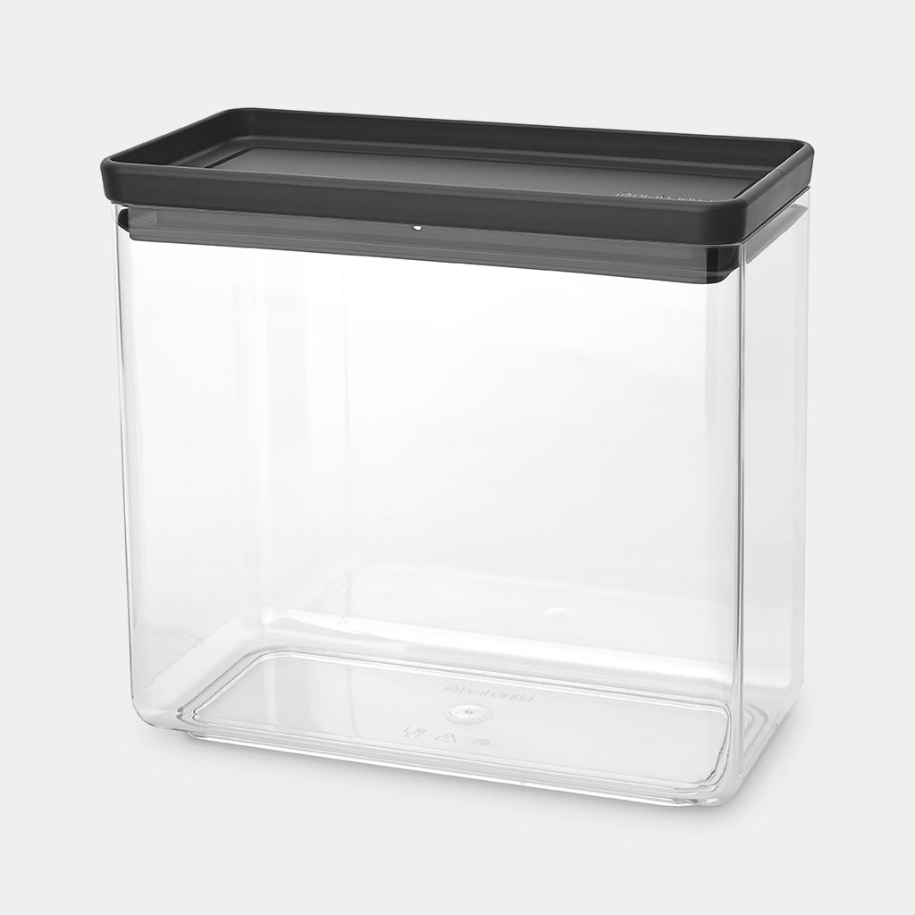 Tasty+ Stackable Canister, 3.5 litre - Dark Grey | Brabantia