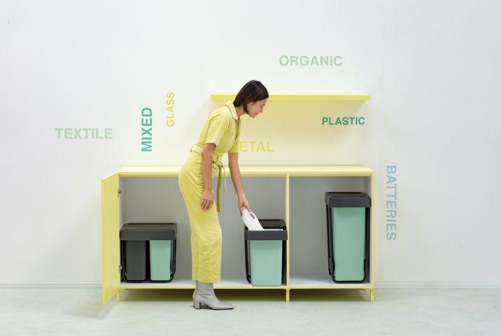 Sort&Go Built-in Bin 2 x 15 litre - Dark Grey | Brabantia