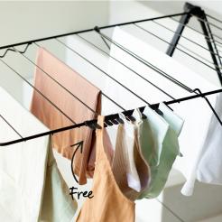 HangOn Drying Rack, 25 metres with rod - Matt Black | Brabantia