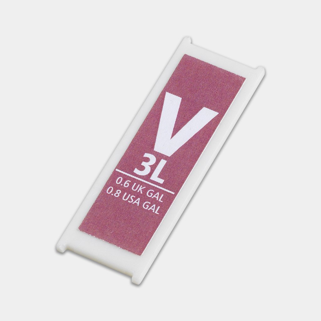 Plastic Capacity Tag, Code V, 3 litre - Pink | Brabantia