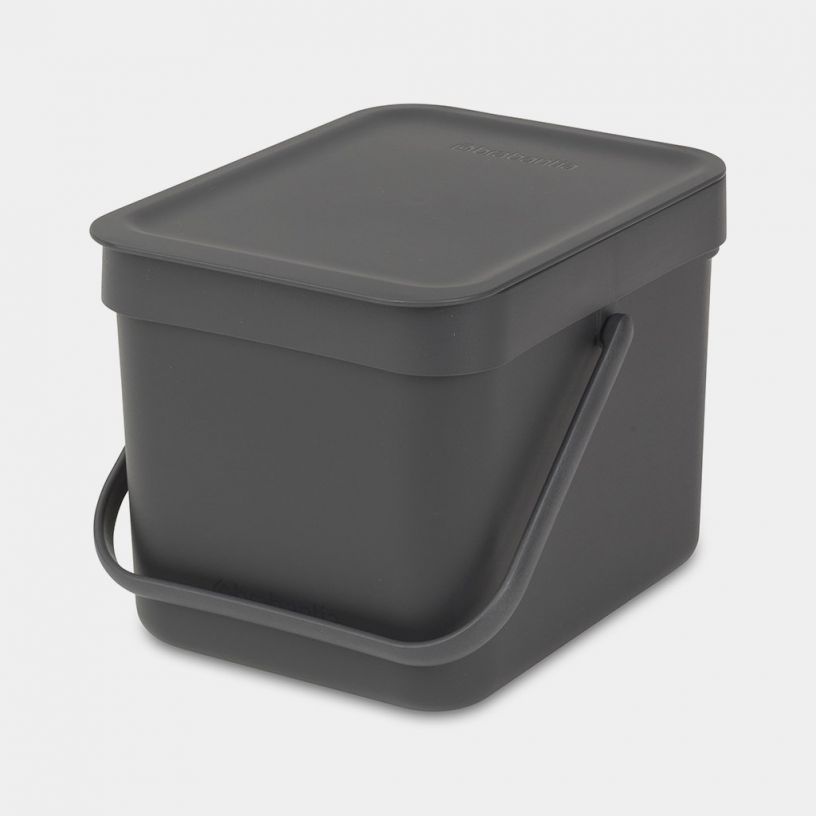 Sort & Go Waste Bin 6 litre - Grey | Brabantia