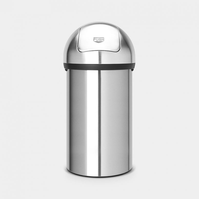 Push Bin 60 litre - Matt Steel | Brabantia