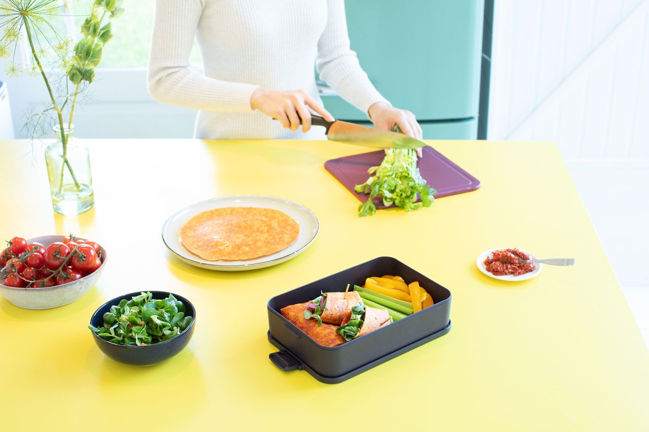 Make & Take Lunch Box, Large, Plastic - Dark Grey | Brabantia