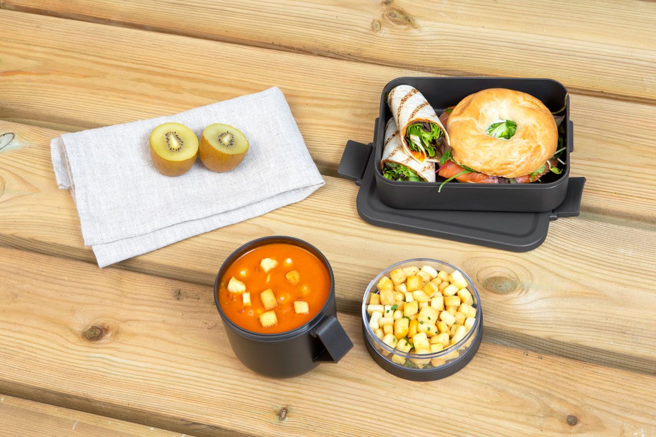 Make & Take Lunch Set 2 pieces (Soup Mug + Lunch Box Medium Plastic ...