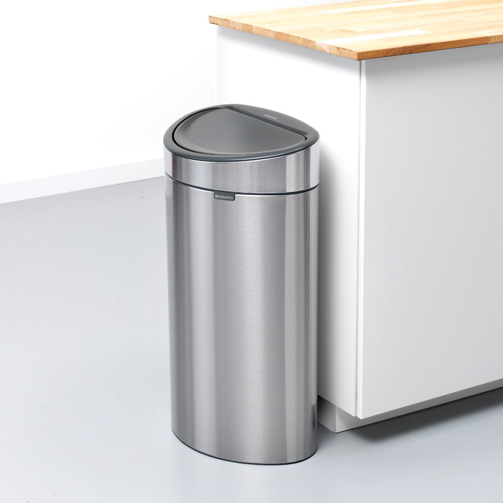 Touch Bin New 40 liter - Matt Steel | Brabantia